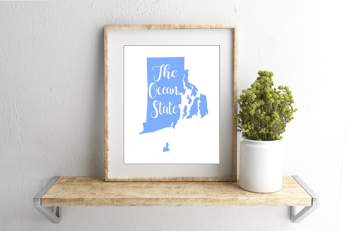 Rhode Island state nickname The Ocean State INSTANT DIGITAL | Etsy