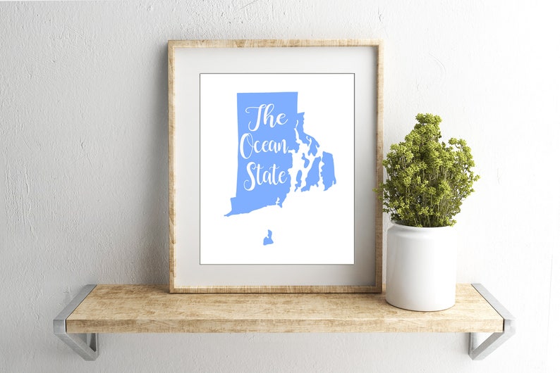 Rhode Island State Nickname- the Ocean State- INSTANT DIGITAL DOWNLOAD ...