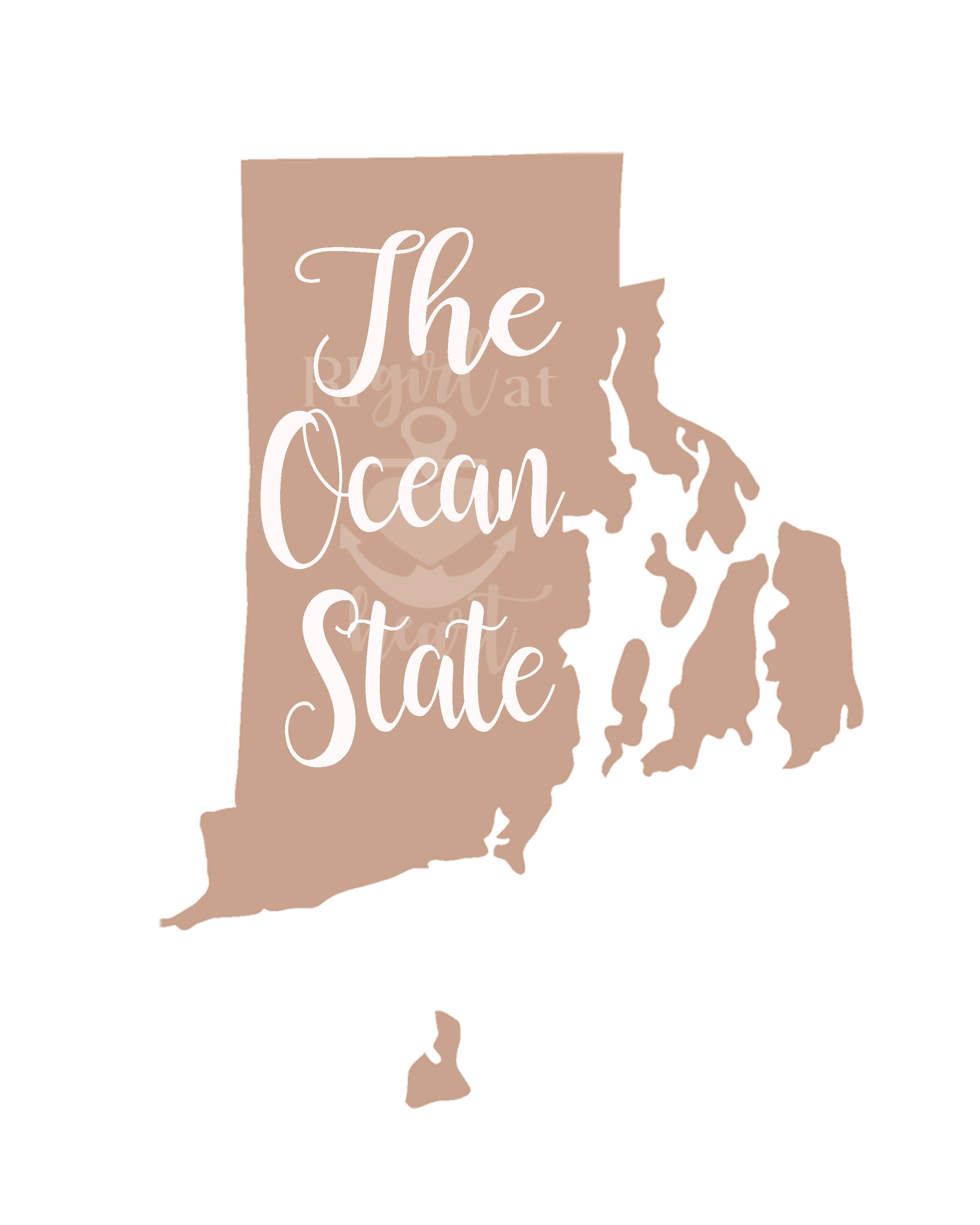 Rhode Island State Nickname- the Ocean State- INSTANT DIGITAL DOWNLOAD ...
