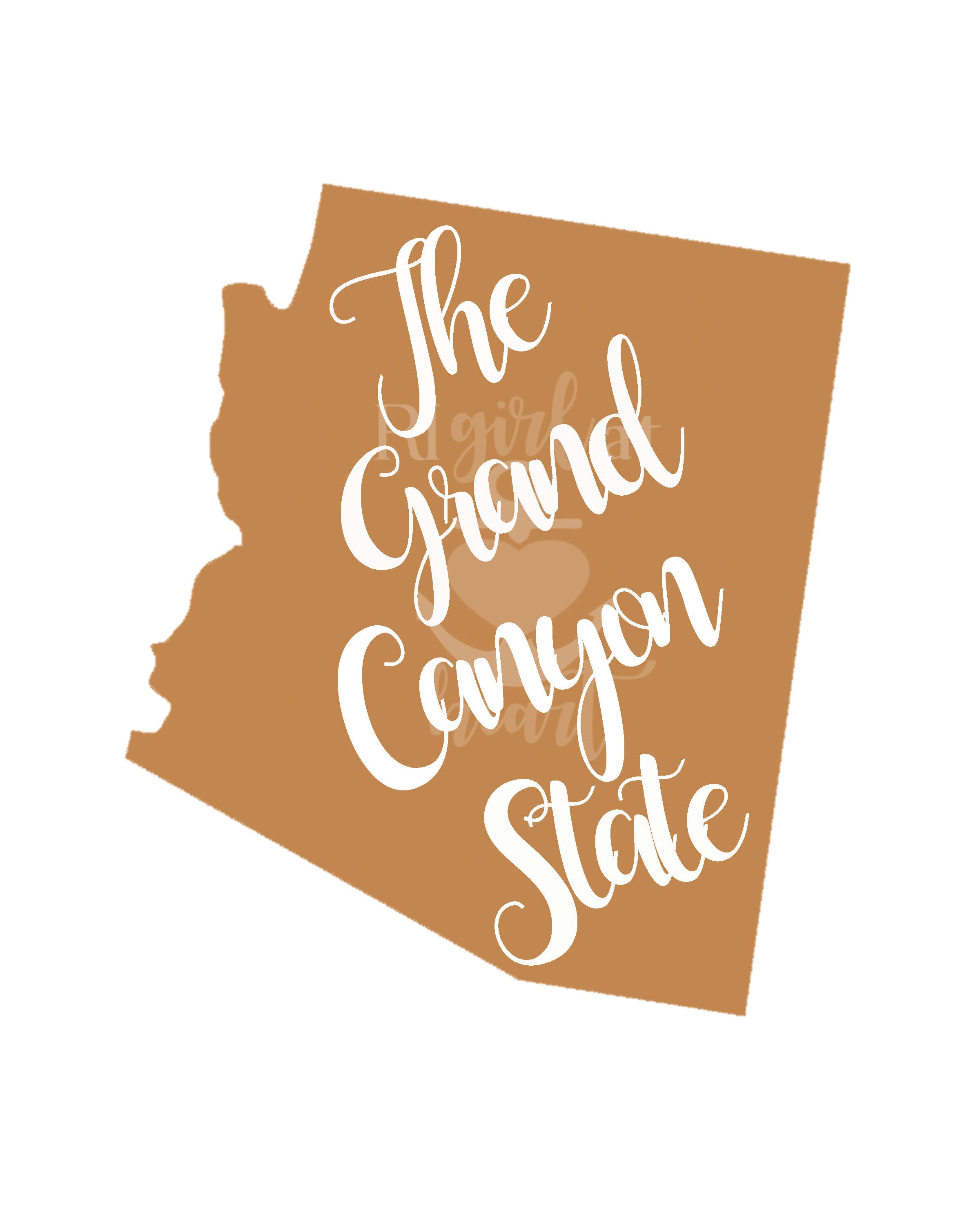 Arizona State Nickname the Grand Canyon State INSTANT - Etsy