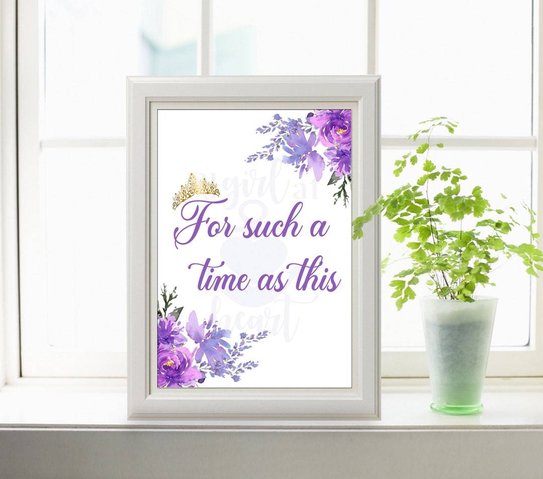 Esther 4:14 INSTANT DOWNLOAD, for Such a Time as This, Bible Verse ...