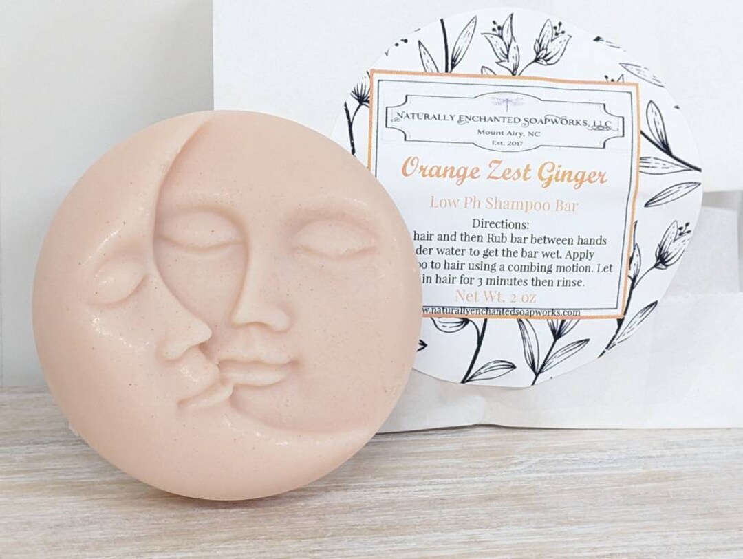 Shampoo Orange Zest Ginger Solid Shampoo Bar Shampoo Low Ph Shampoo