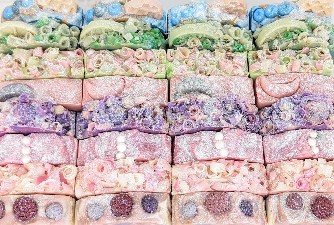 Handcrafted Scented Soap Bar: Shimmering Decorative Soap, Handmade - Etsy