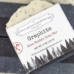 Charcoal Soap Exfoliant Soap Bar Mens Bath Soap Graphite - Etsy
