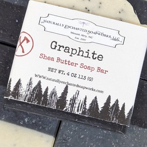 Charcoal Soap Exfoliant Soap Bar Mens Bath Soap Graphite - Etsy