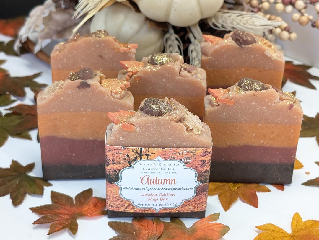 Autumn Scented Soap Bar, Natural Soap, Handmade Soap, Shea Butter Soap, Fall Soap, Halloween ...