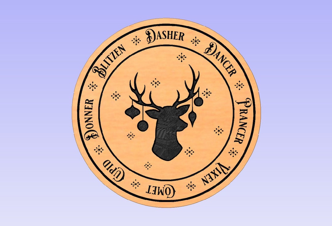 Reindeer Sign dxf Only Cnc, and File - Etsy