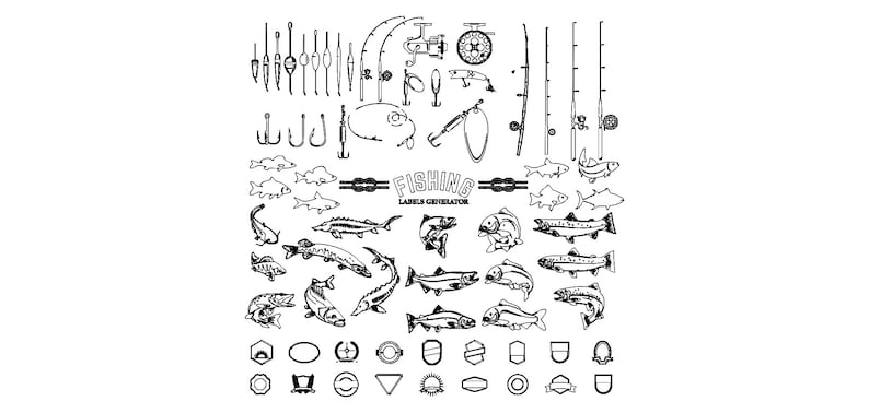 Ultimate Fisherman Bundle Dxf File (for CNC or Laser Lightburn Software ...
