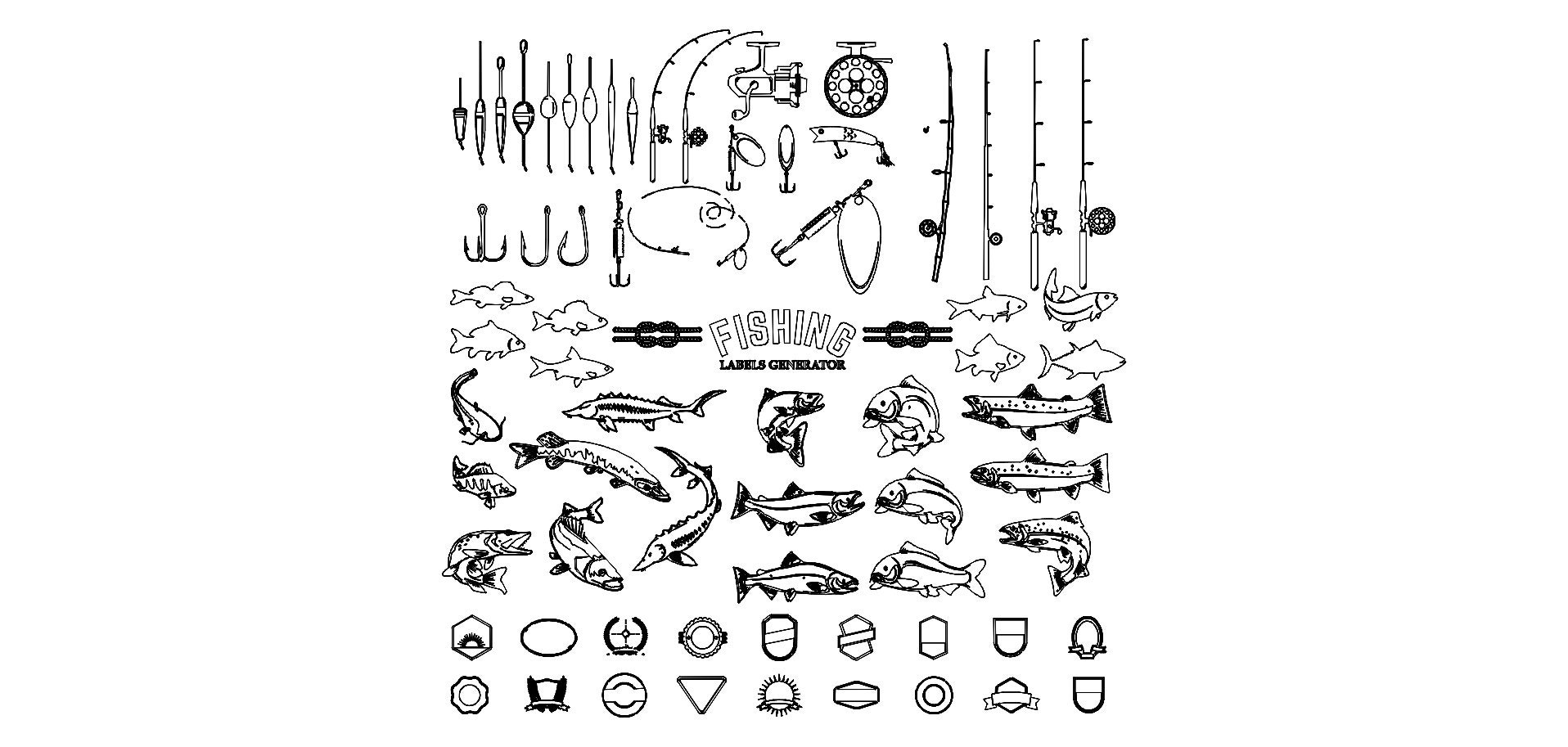 Ultimate Fisherman Bundle Dxf File (for CNC or Laser Lightburn Software ...