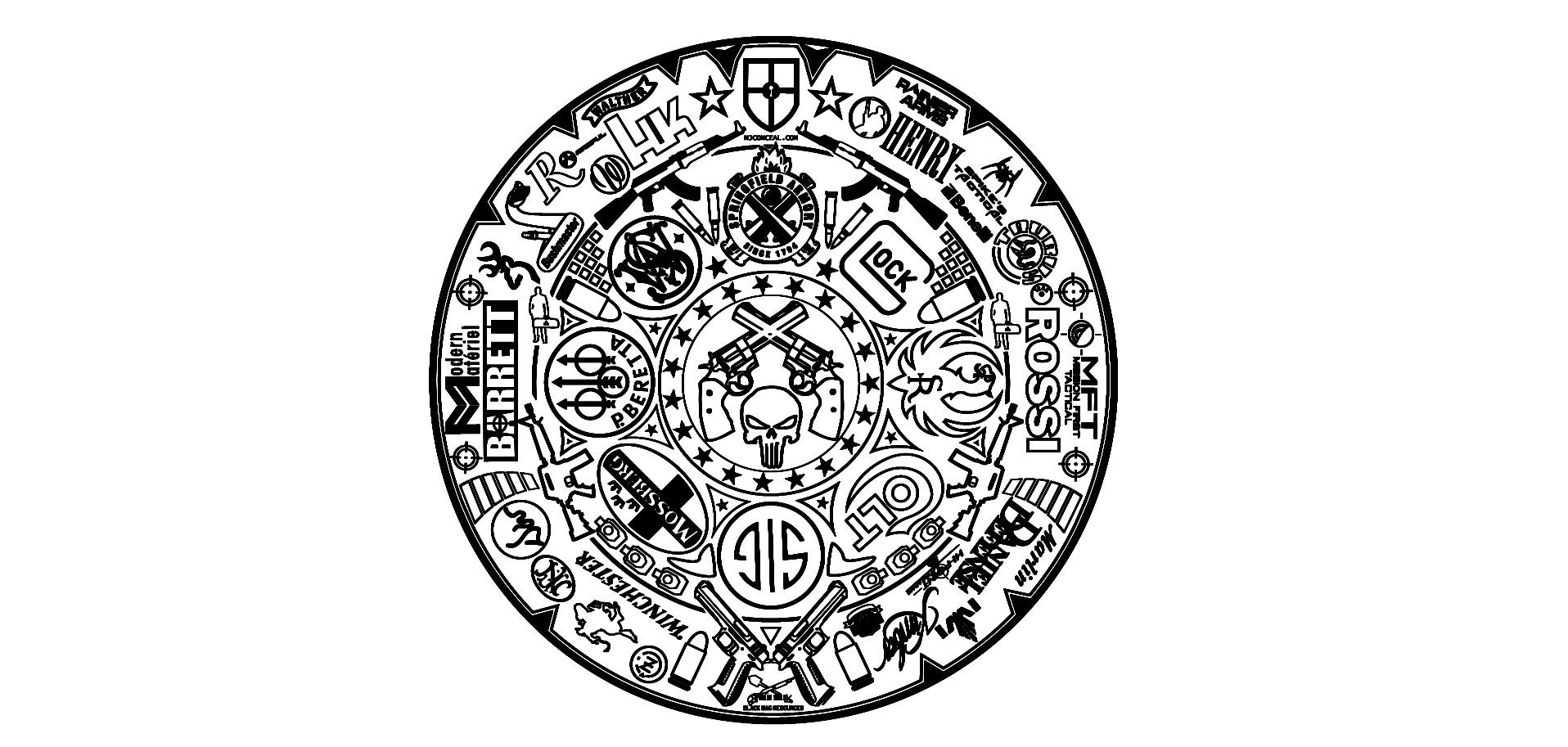 Gun Calendar Dxf File Svg File (for CNC or Laser Lightburn Software)cnc ...