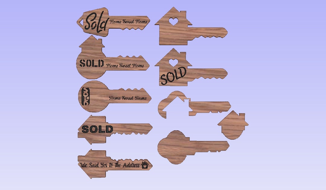 Realtor Keys DXF Bundle (for CNC or Laser Lightburn Software)cnc File ...