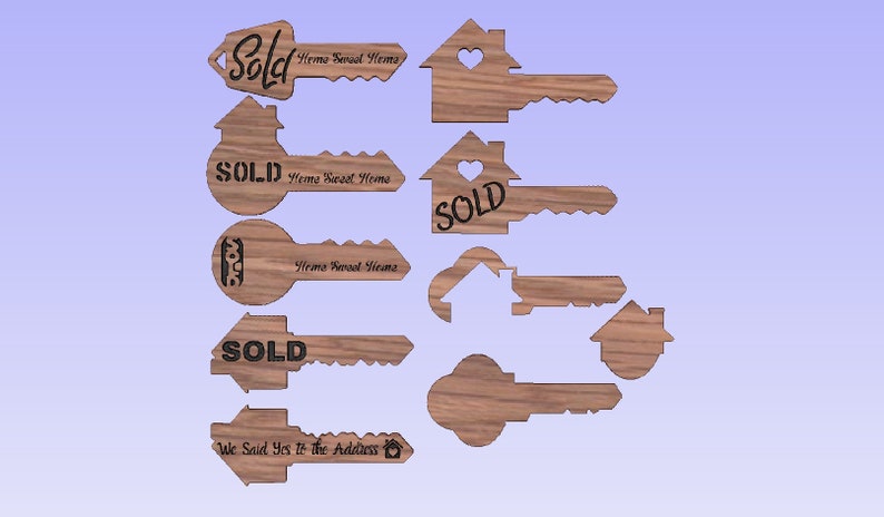 Realtor Keys DXF Bundle (for CNC or Laser Lightburn Software)cnc File ...