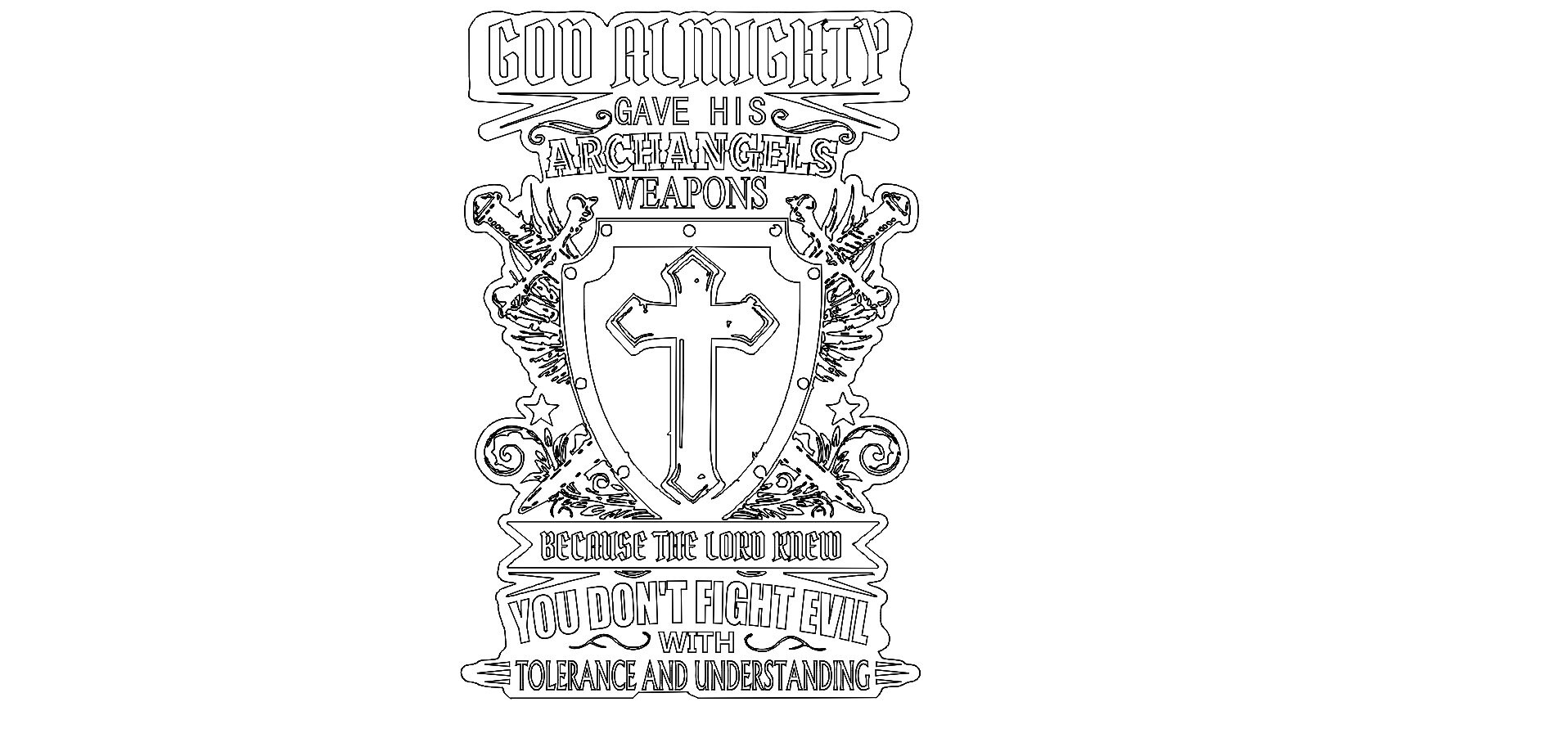 God Knew Dxf File (for CNC or Laser Lightburn Software) - Etsy