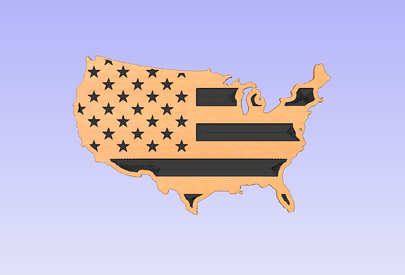 USA Flag Dxf Cnc Cut File - Etsy