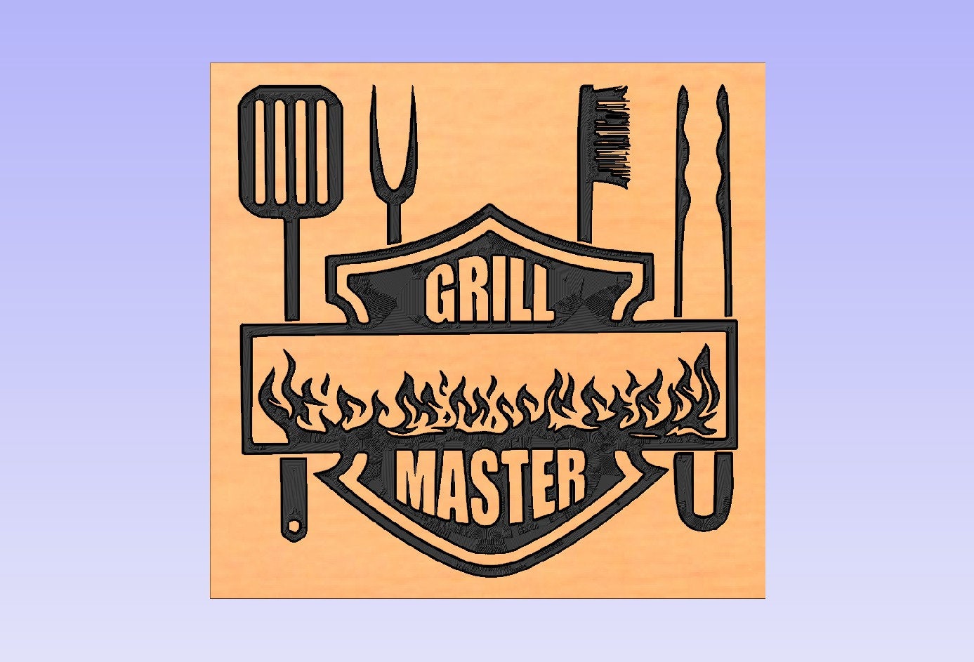 Grill Master dxf Only Cnc Cut File - Etsy