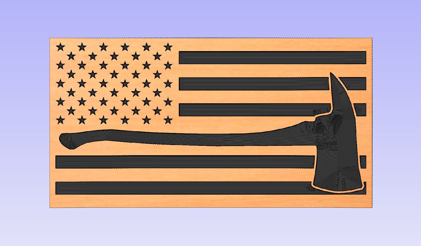 Axe Flag Dxf (cnc) and Png (laser) Files - Etsy