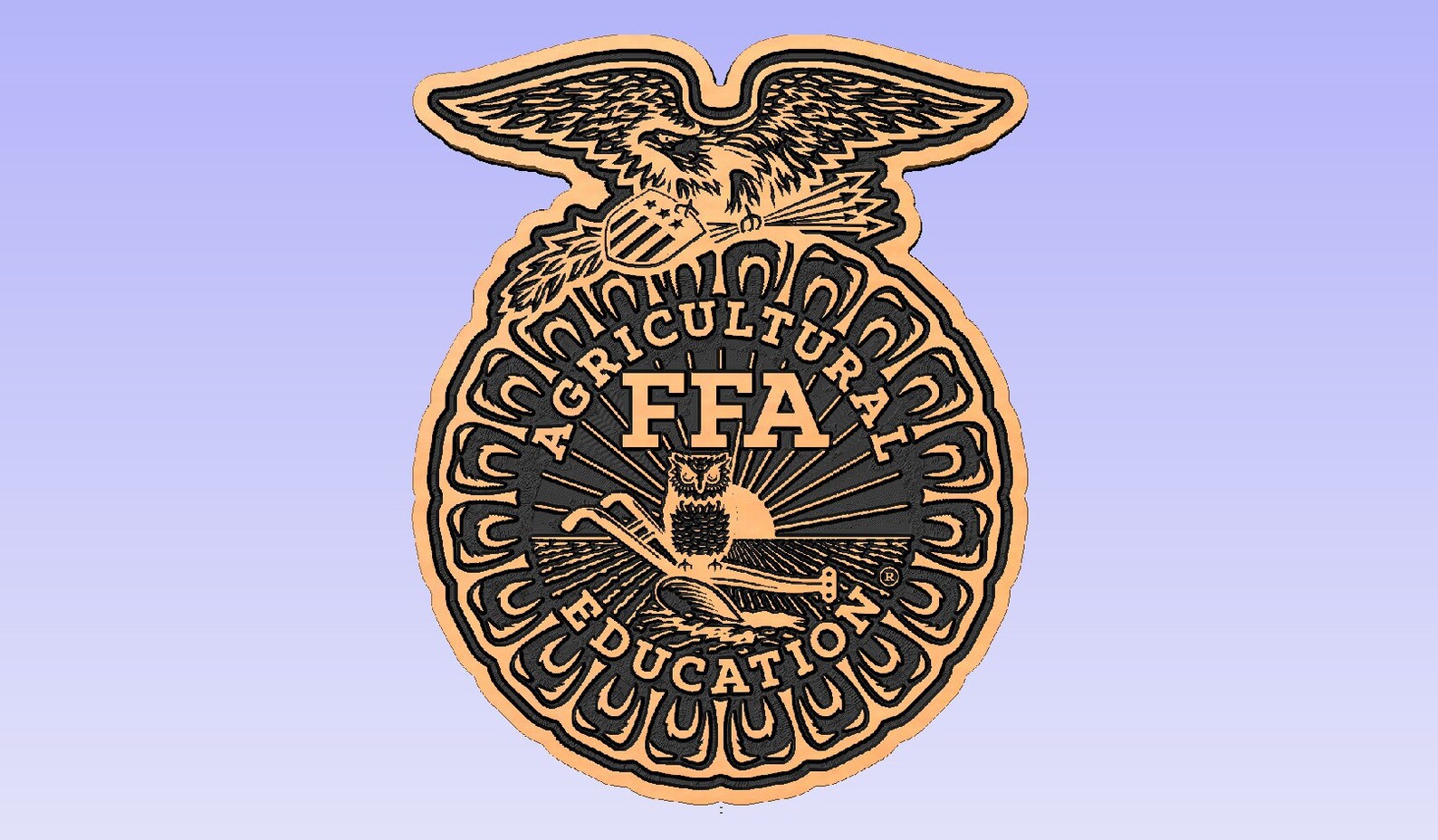 Ffa logo dxf only cnc laser cut file | Etsy