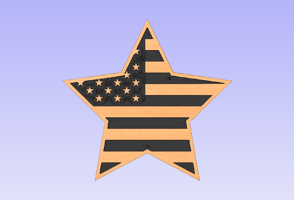 Star Flag Dxf Cnc Cut Filenot for Laser - Etsy