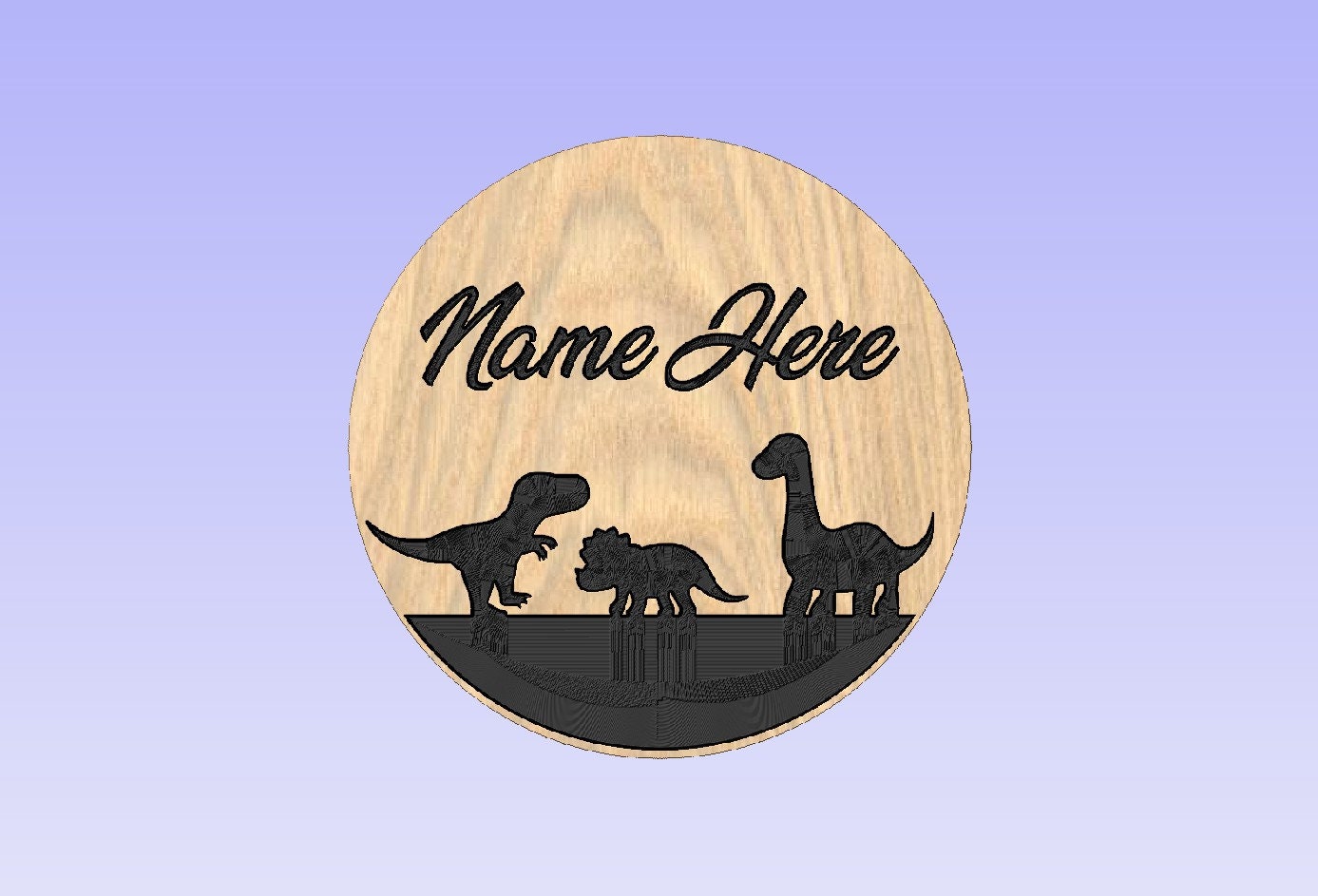 Layered Dino Kid Sign (dxf Only) Cnc and File - Etsy