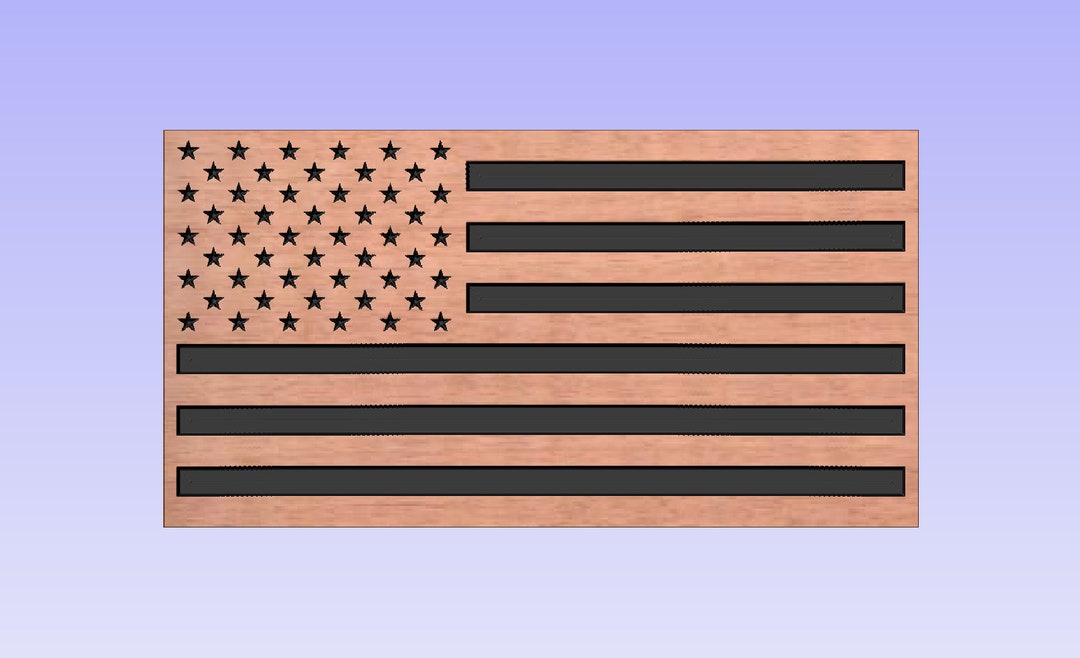 Us Flag (dxf Only)(for CNC or Laser Lightburn Software)cnc File Laser ...