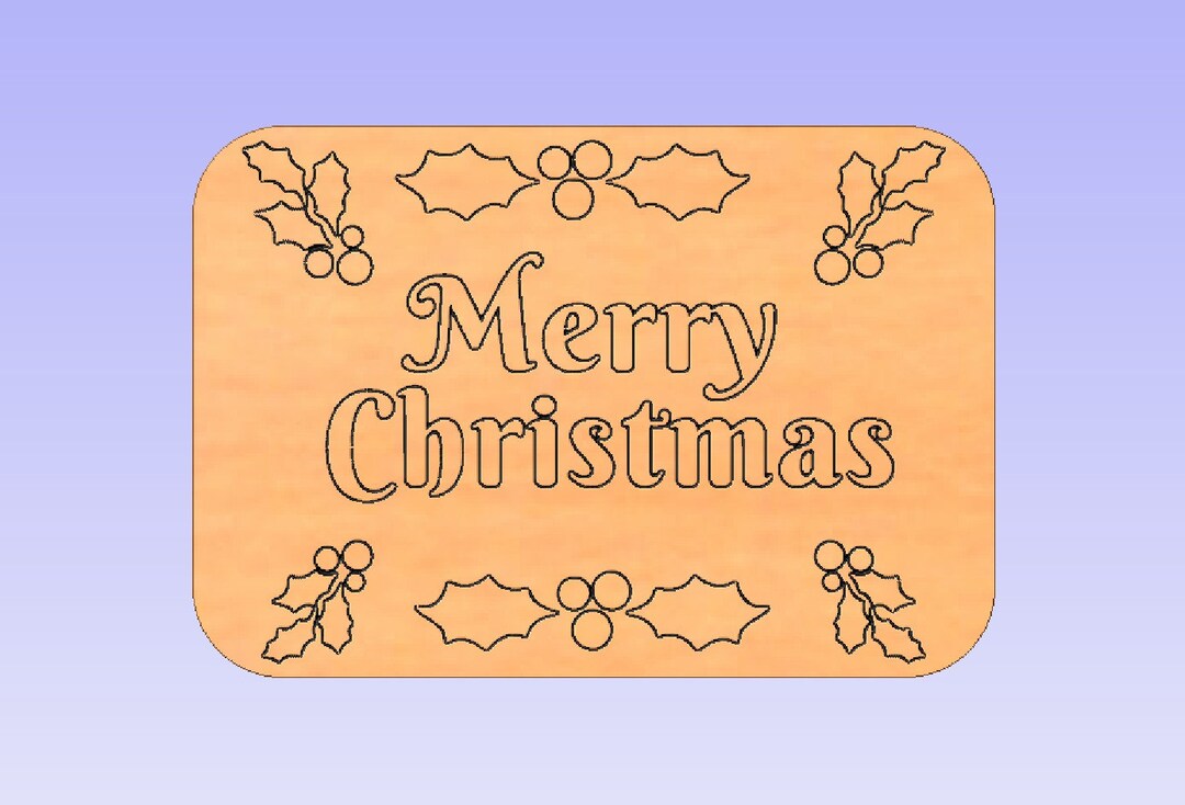 Merry Christmas Sign dxf Only Cnc and File - Etsy