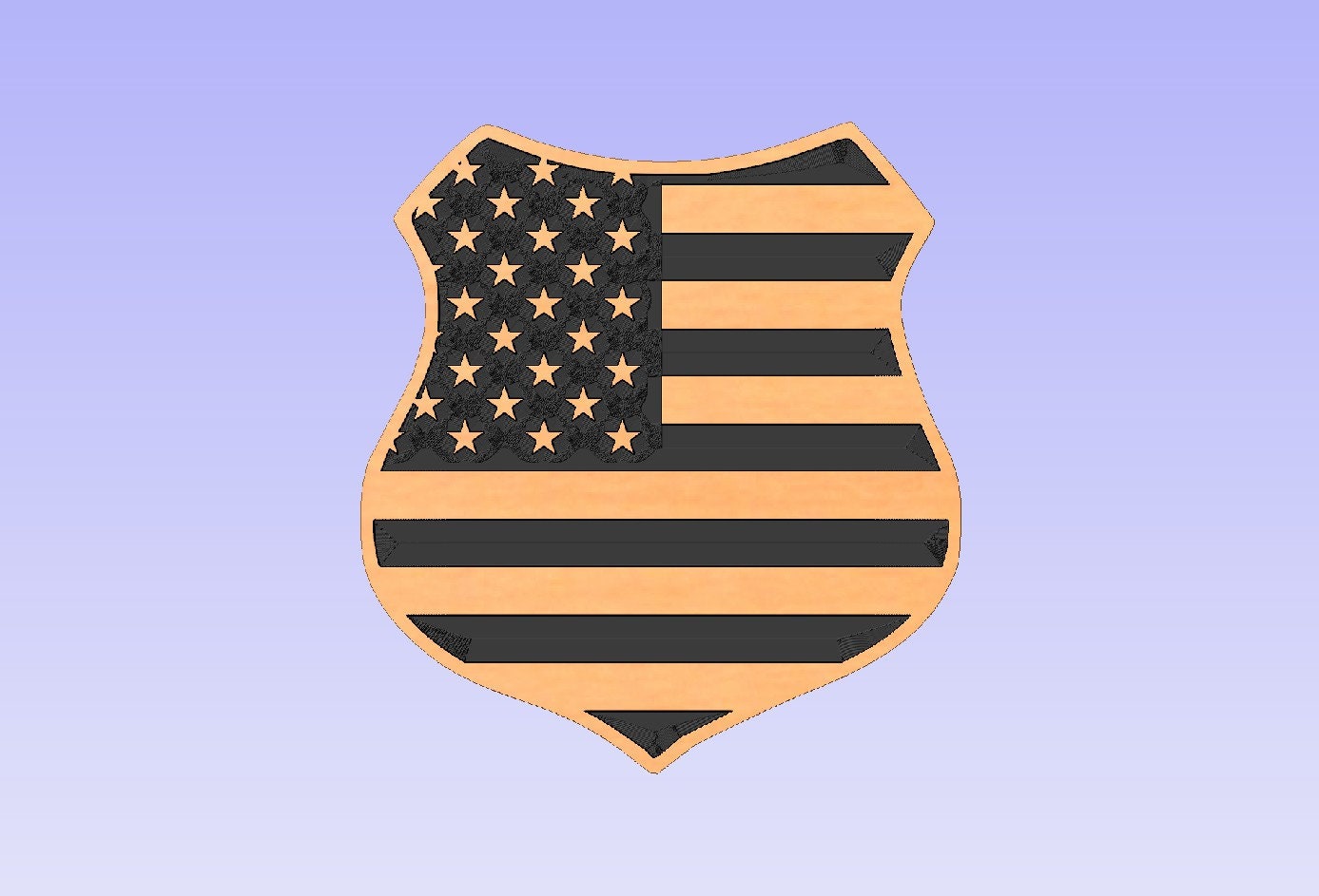 Badge Flag Dxf Cnc Cut File - Etsy