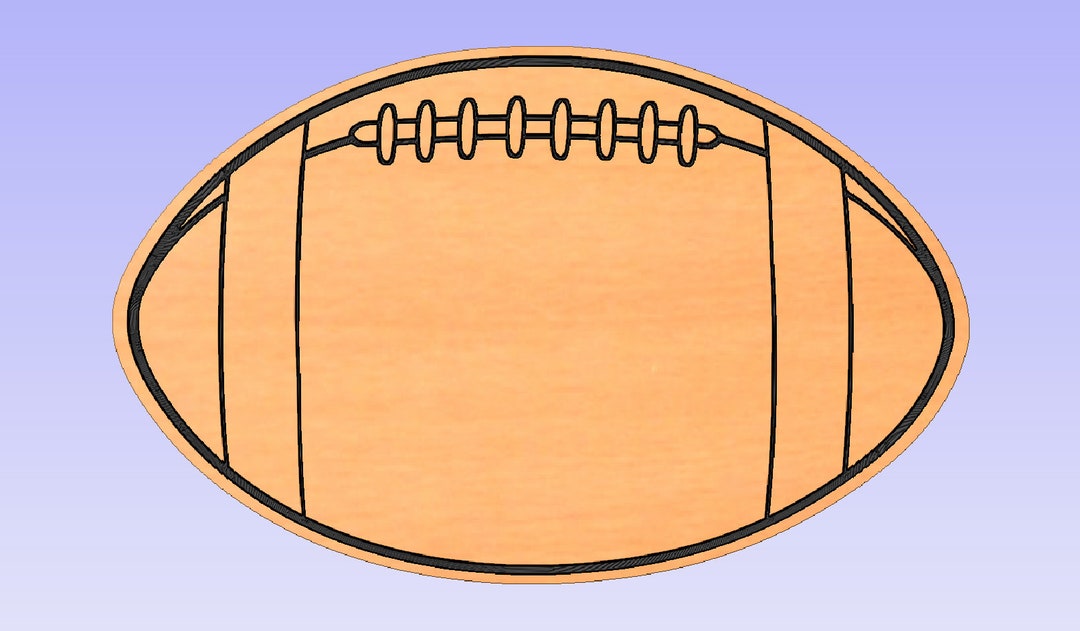 Football Dxf File (for CNC or Laser Lightburn Software) - Etsy