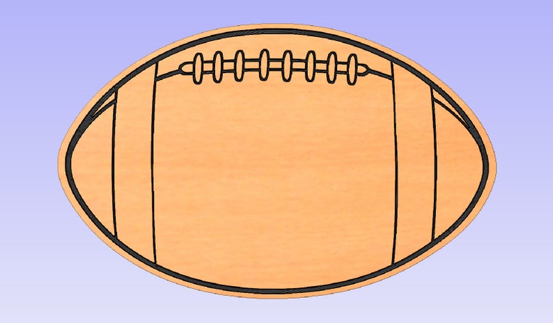 Football Dxf File (for CNC or Laser Lightburn Software) - Etsy