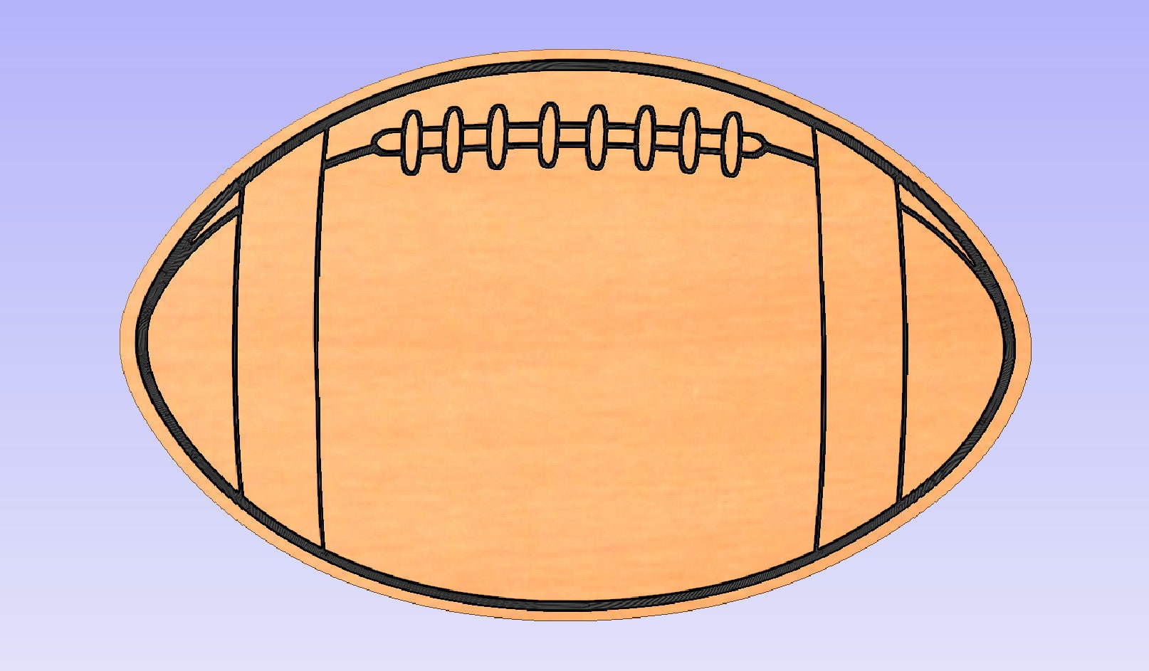 Football Dxf File (for CNC or Laser Lightburn Software) - Etsy