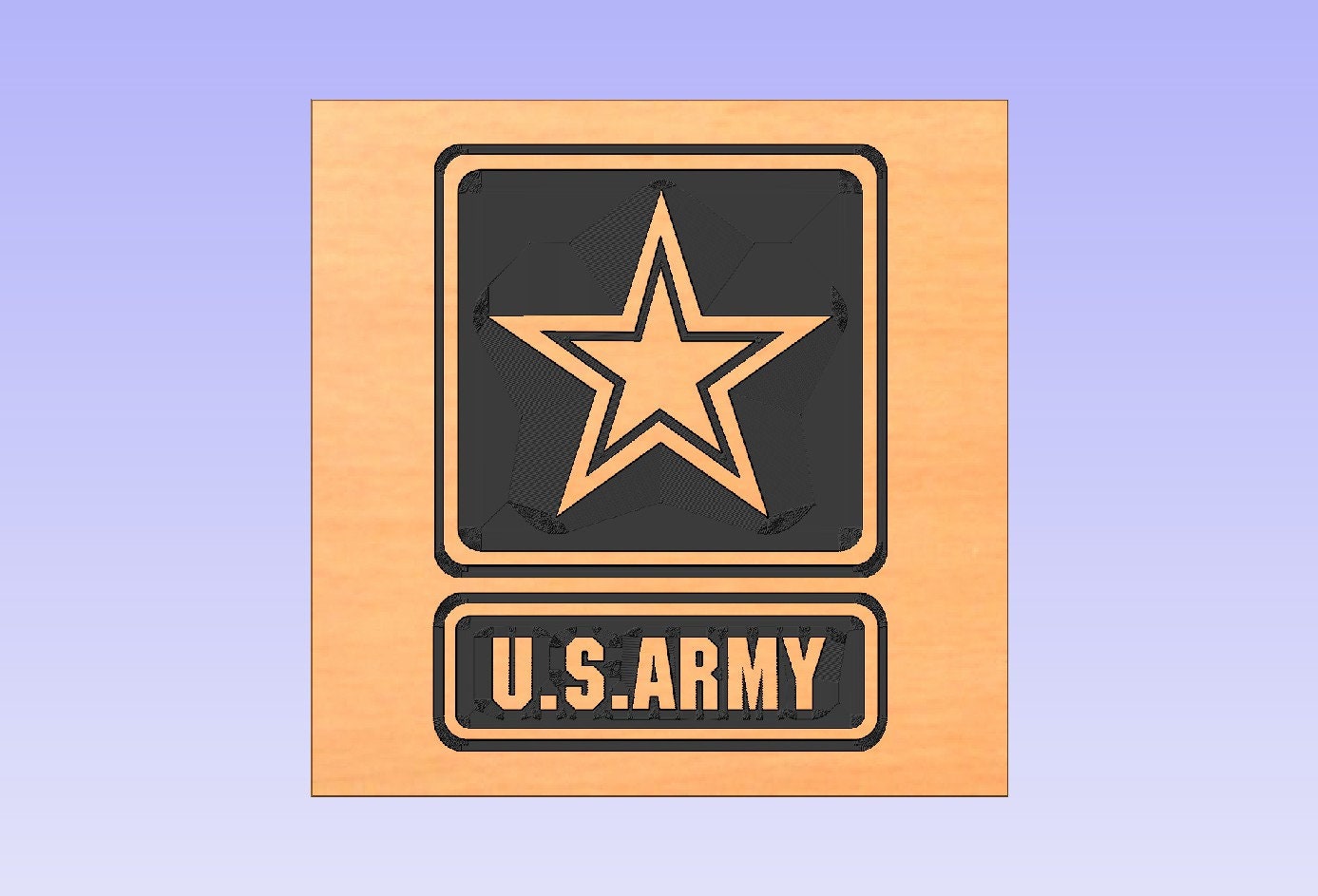 Us army dxf laser cnc cut file | Etsy