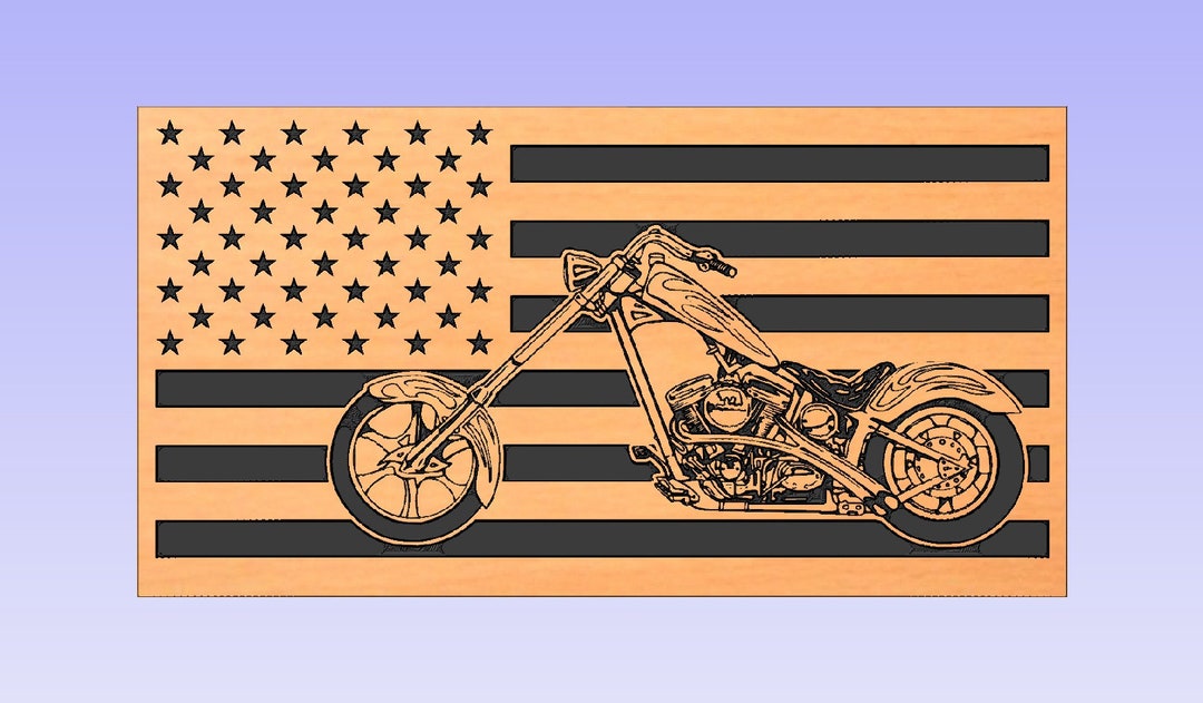 Chopper Flag (dxf Only) Cnc Cut File - Etsy