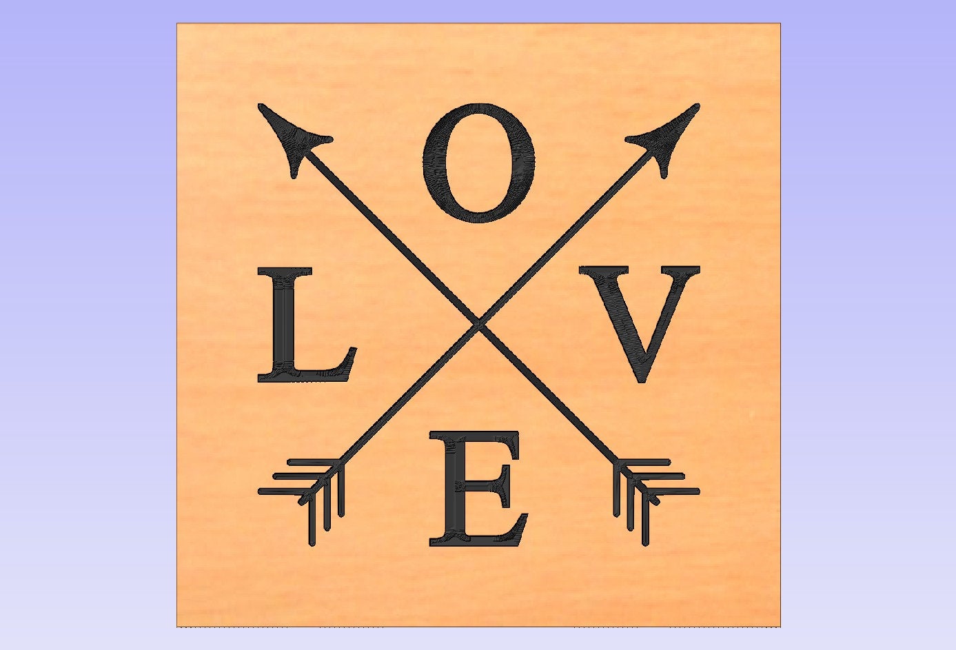Love Arrow Dxf (for CNC or Laser Lightburn Software)cnc File Laser File ...