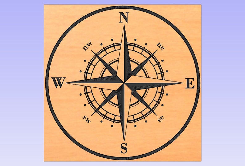 Rose Compass Dxf Cnc, Laser File - Etsy