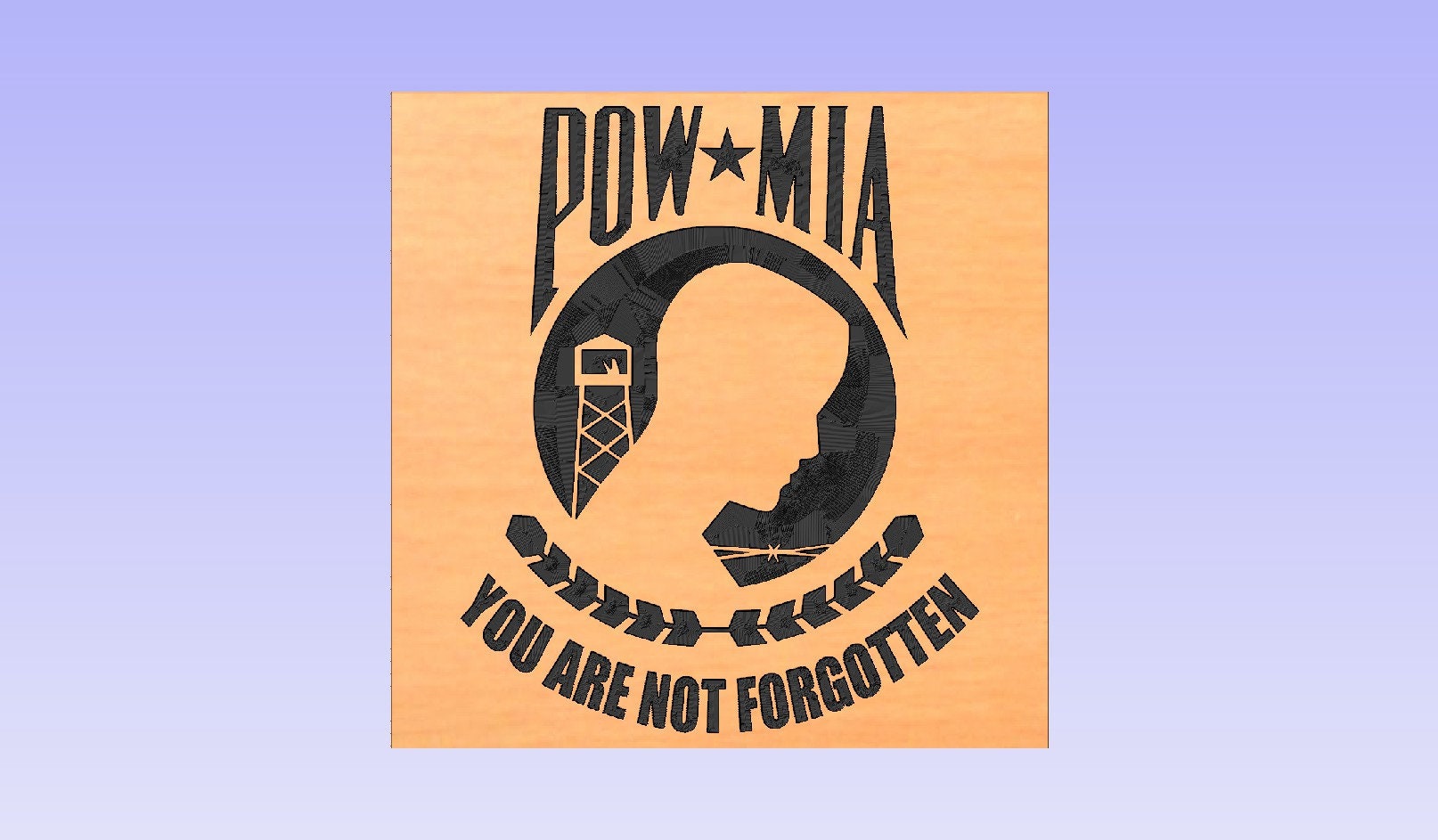 Pow Mia Dxf Cnc, File - Etsy