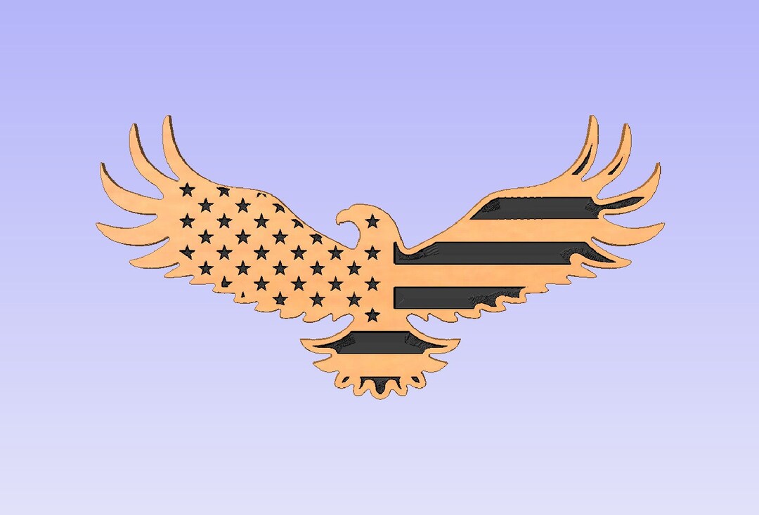 Eagle Flag Dxf Cnc Cut File - Etsy