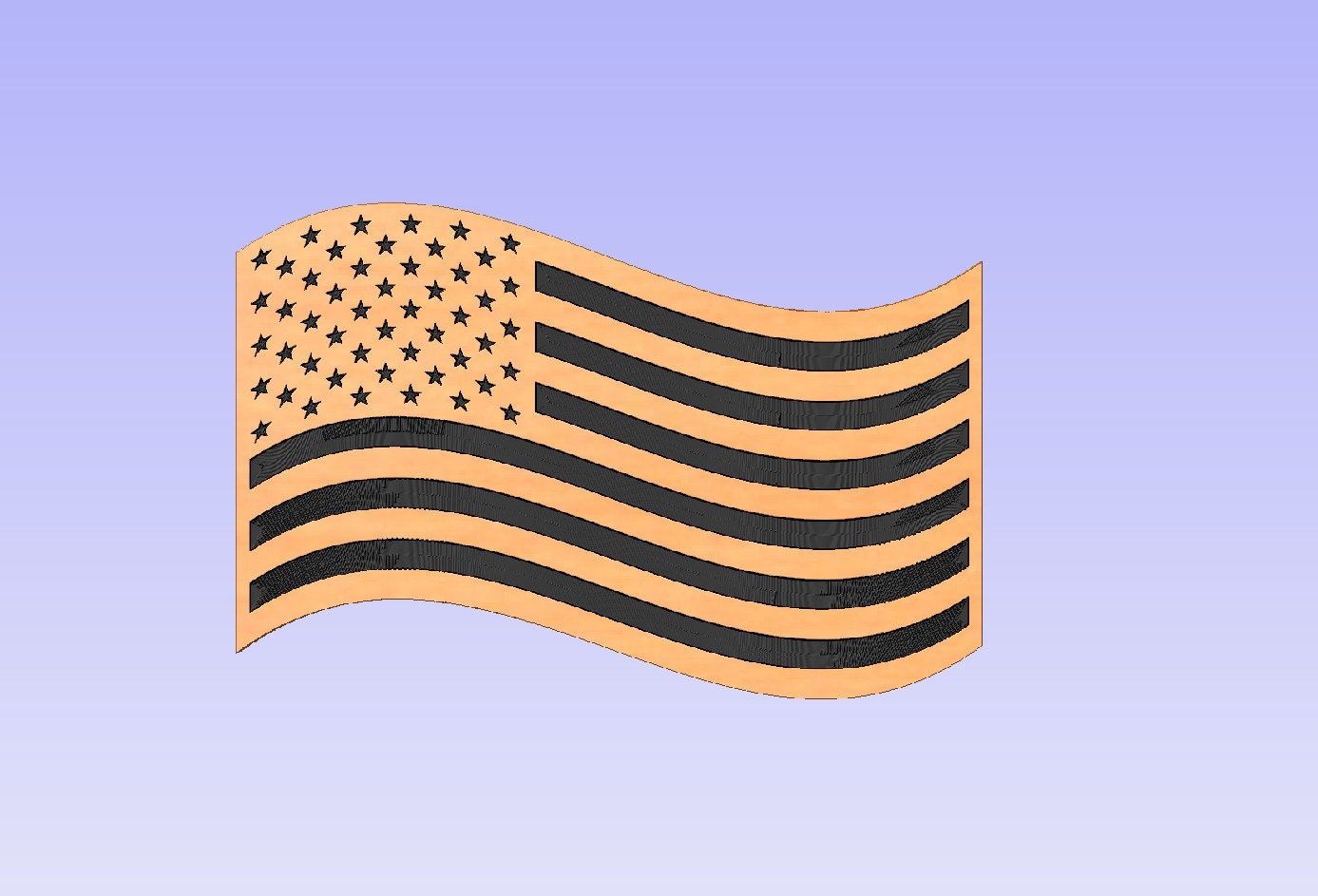 Wavy Flag Dxf Cnc Cut File - Etsy