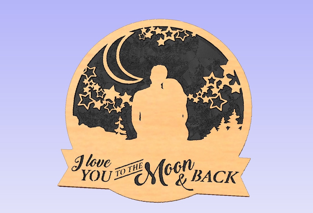 2 the Moon (dxf Only) Cnc and File - Etsy