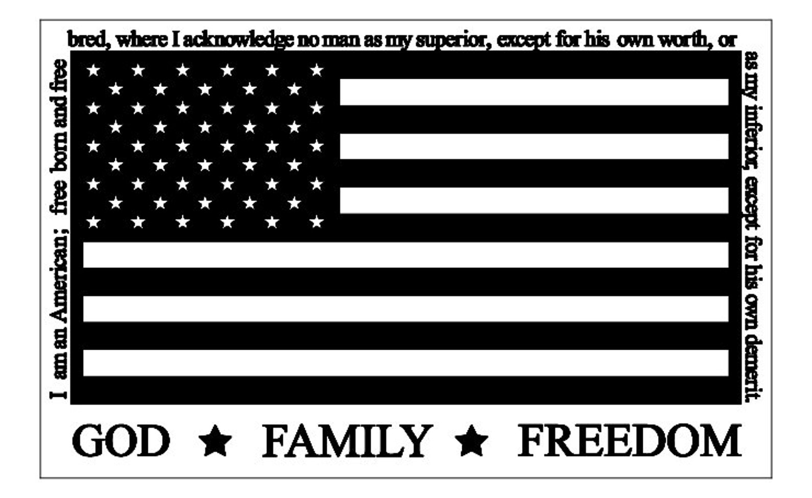 Liberty/pledge Flag DXF Bundle for CNC or Laser Lightburn Software Cnc ...