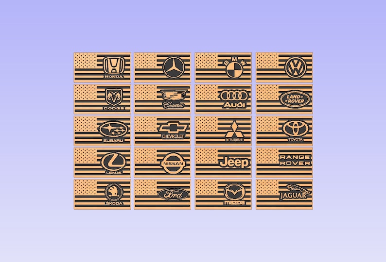 Car Logo DXF Bundle (for CNC or Laser Lightburn Software) - Etsy