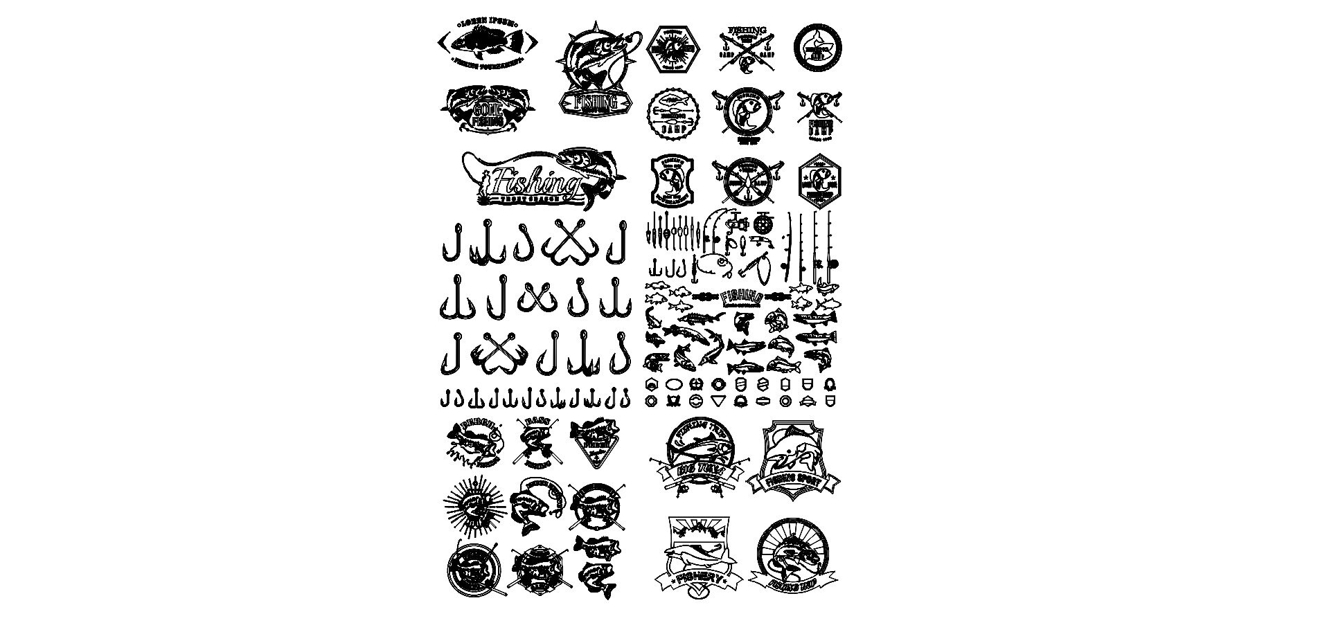 Ultimate Fisherman Bundle Dxf File (for CNC or Laser Lightburn Software ...