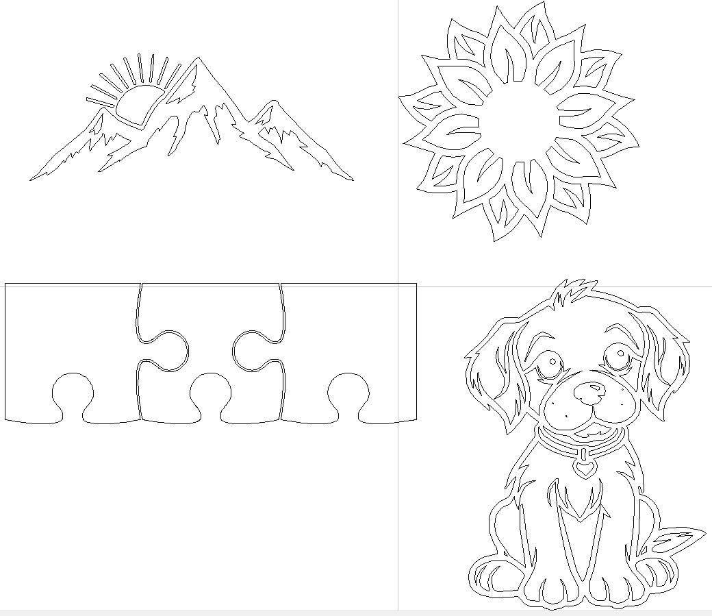 Machine Test File Dxf File Dvg File (request in a Message!)(for CNC or ...