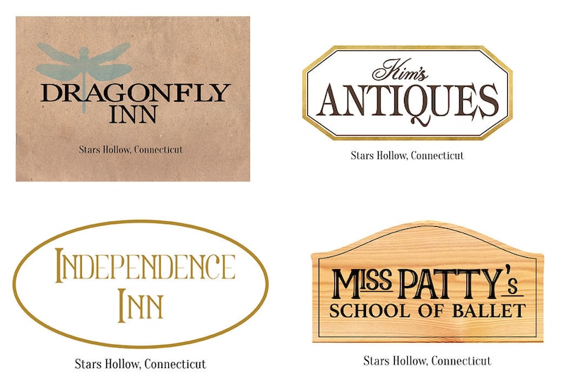 Gilmore Girls Prints Stars Hollow Town Signs Set of 9 3 | Etsy