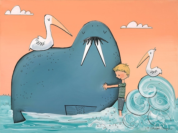 Big Fine Art Print Walrus my Love for You is | Etsy