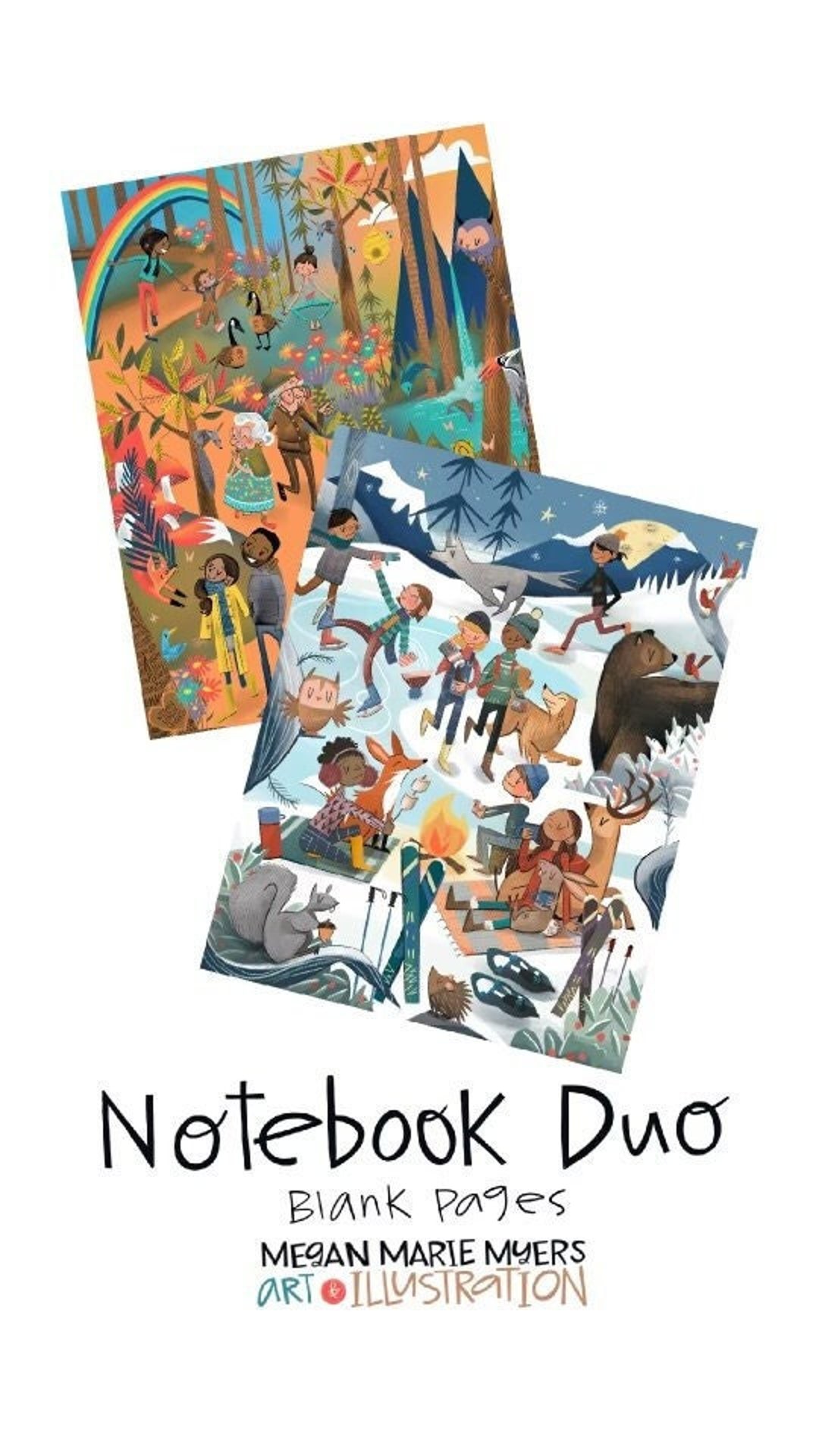 NEW Notebook Duo Blank Book Set Fine Art Covers - Etsy