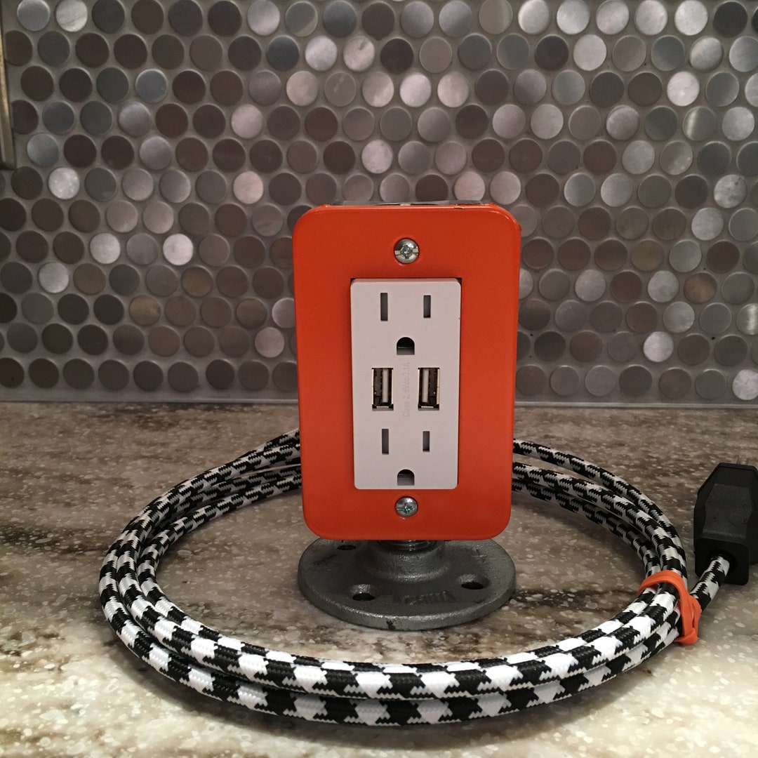 Orange USB Power Charging Station - Etsy