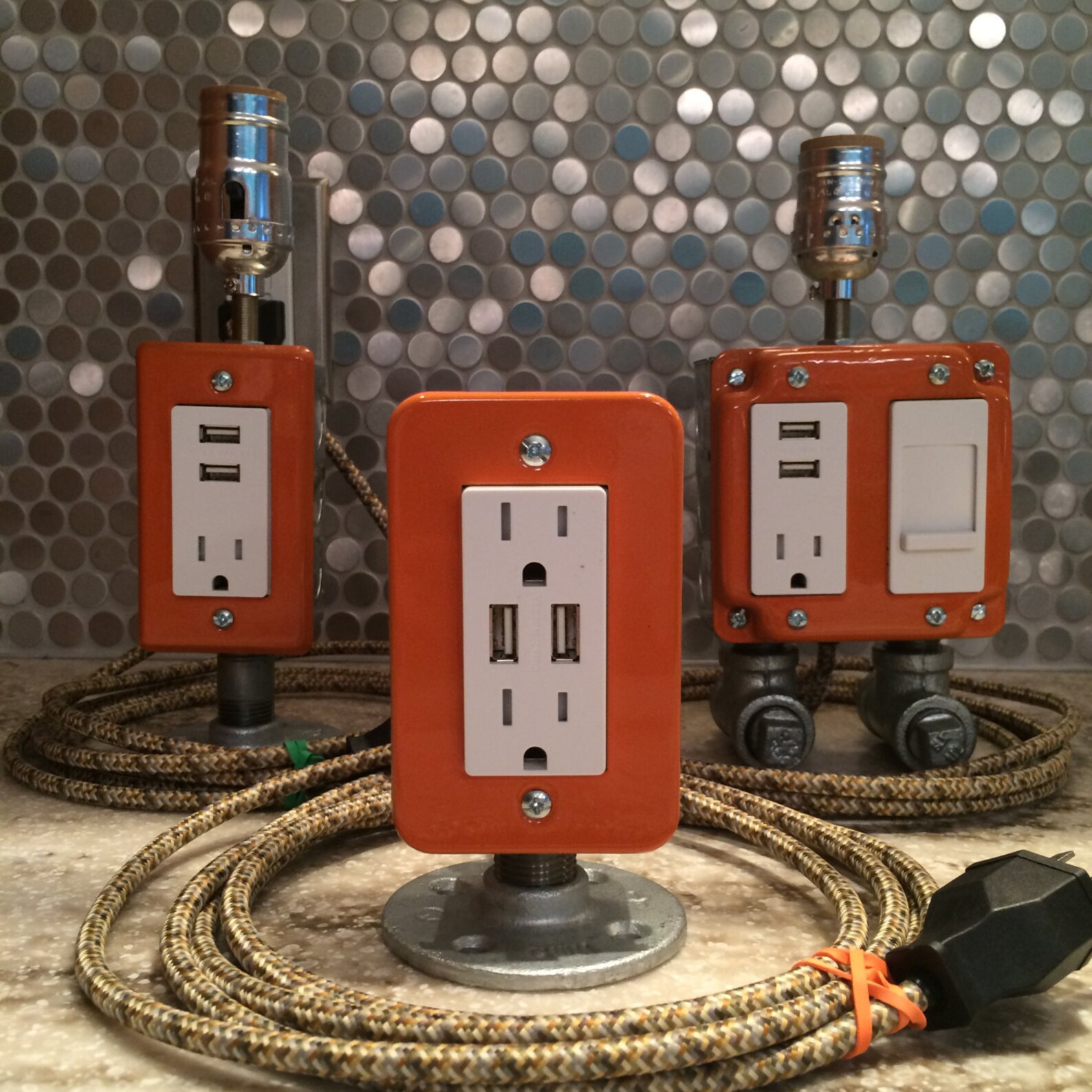 Orange USB Power Charging Station - Etsy