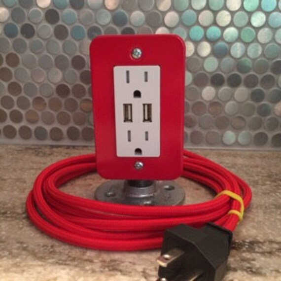 Red USB Power Charging Station - Etsy