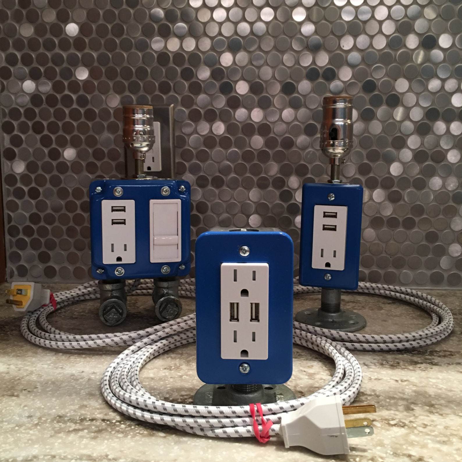 Blue USB Power Charging Station - Etsy