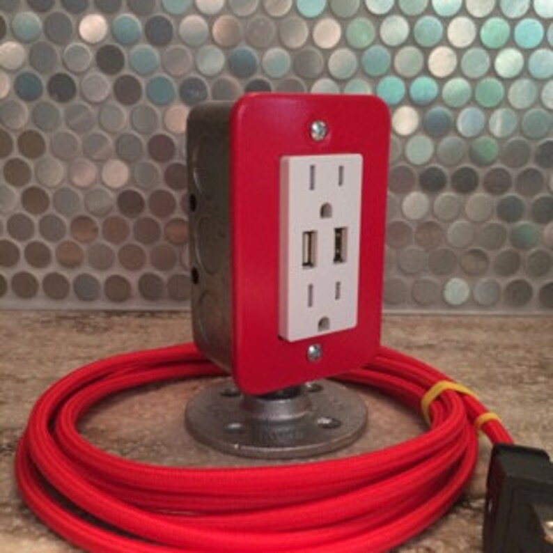 Red USB Power Charging Station - Etsy