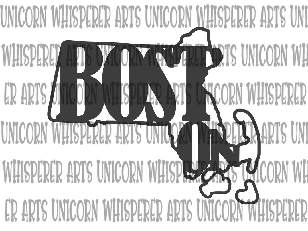 Boston Massachusetts Word Art State Outline: SVG, Cricut, Silhouette ...